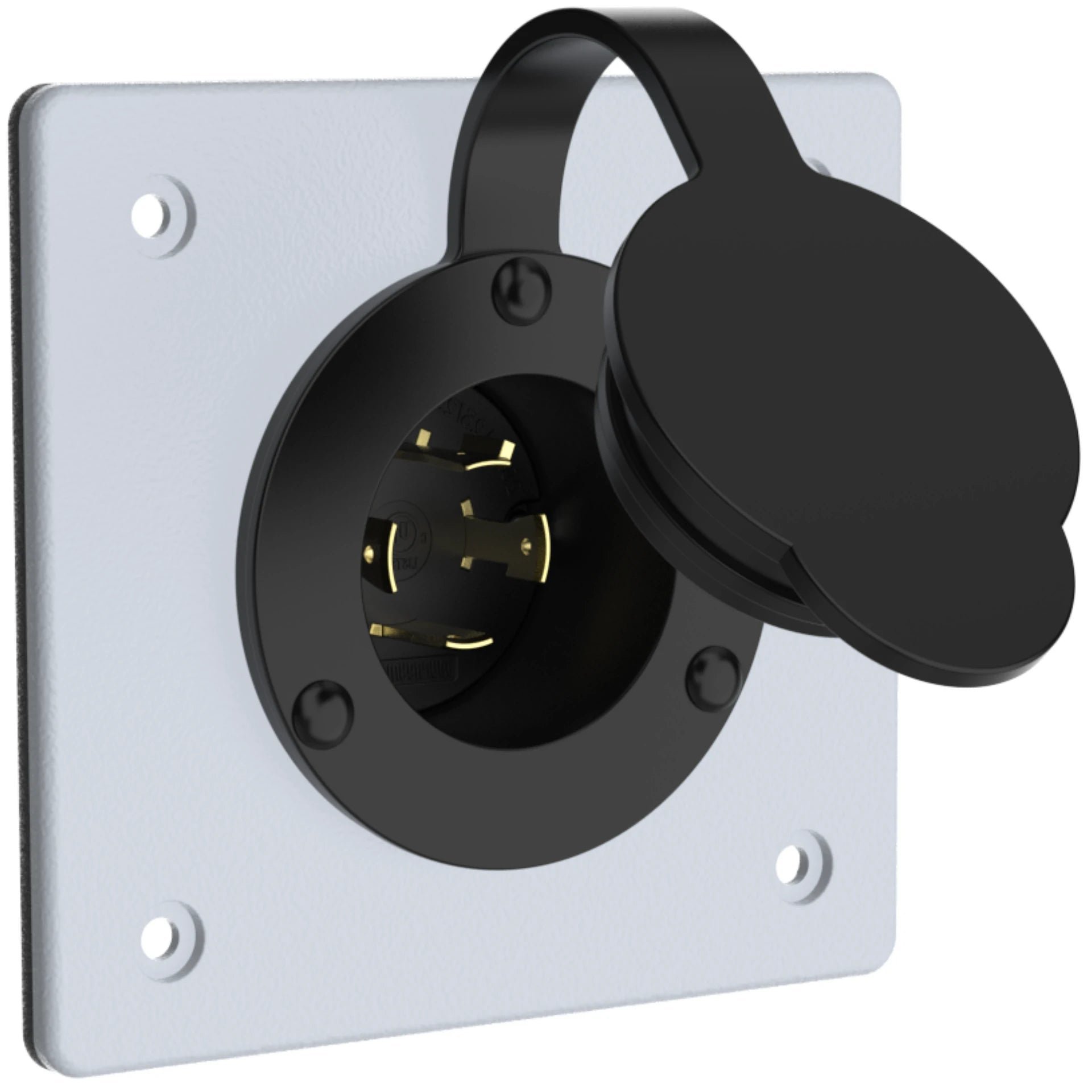 Flanged Inlet Receptacle NEMA L15 30 Flanged Inlet Generator Plug