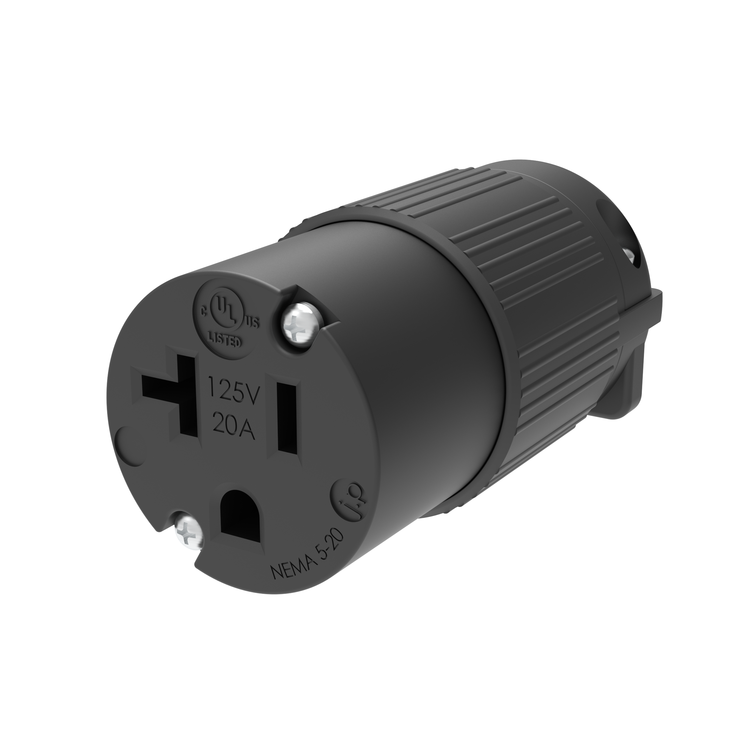 20 AMP - 125 VOLT STRAIGHT BLADE FEMALE CONNECTOR PLUG (NEMA 5-20R, 5-