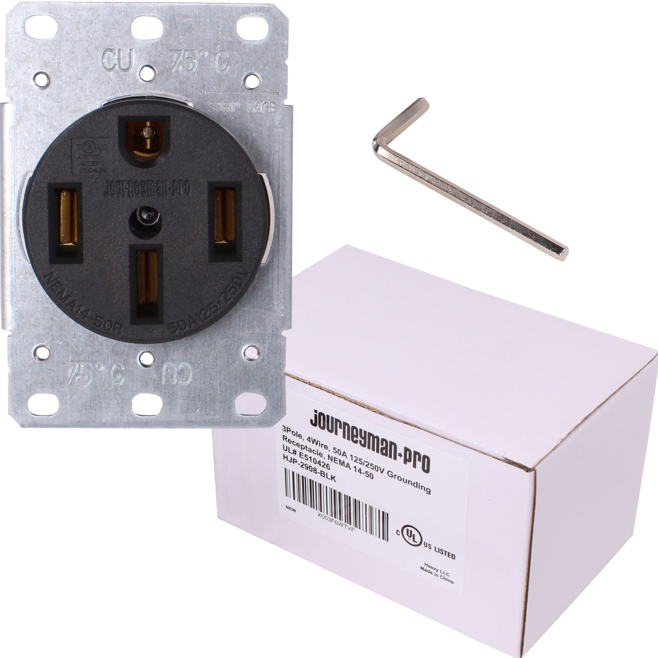 14-50 Commercial/Industrial Grade U.L. Approved 50 AMP 240V Receptacle