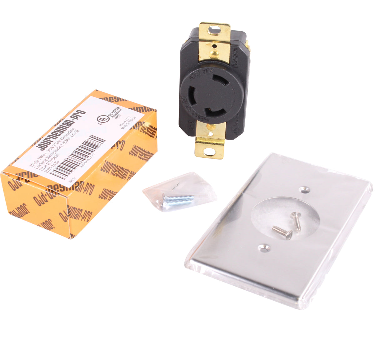 NEMA L6-30R, 30A 250 Volt, Flush Mounting Locking Receptacle Socket/Ou ...
