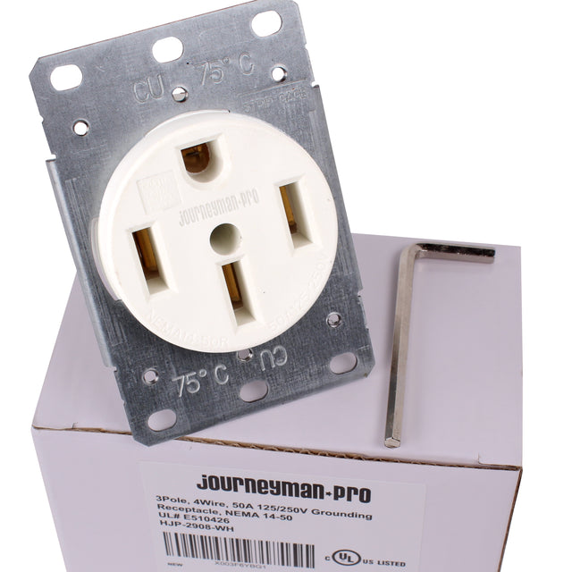 14-50 Commercial/Industrial Grade U.L. Approved 50 AMP 240V Receptacle