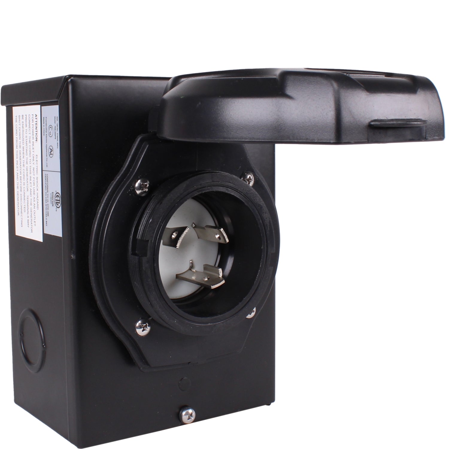 30amp Power Inlet Box for Generator, L5-30P, Journeyman-Pro ETL Listed
